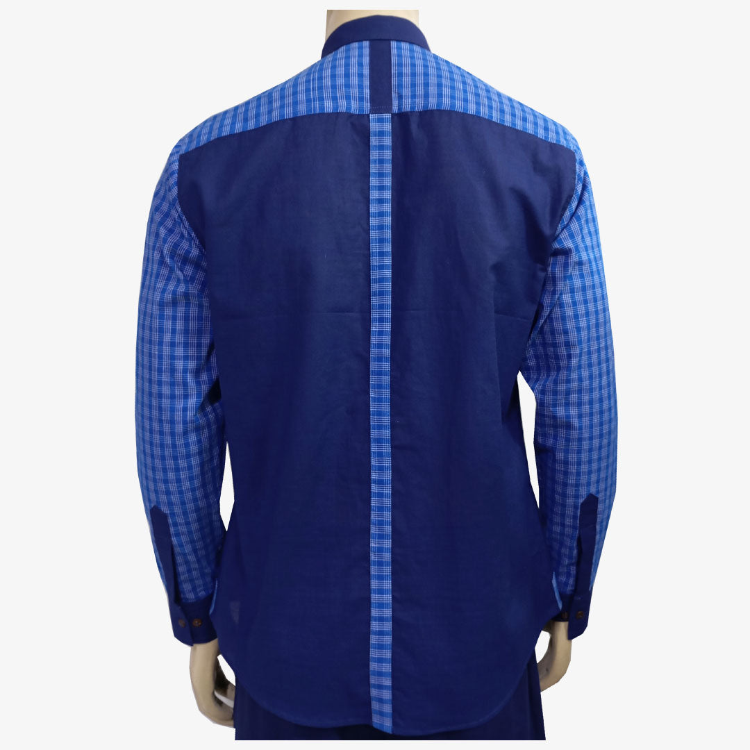Indigo Blue with Multi colour Gamcha Check Full Sleeves Shirt – Bibi ...